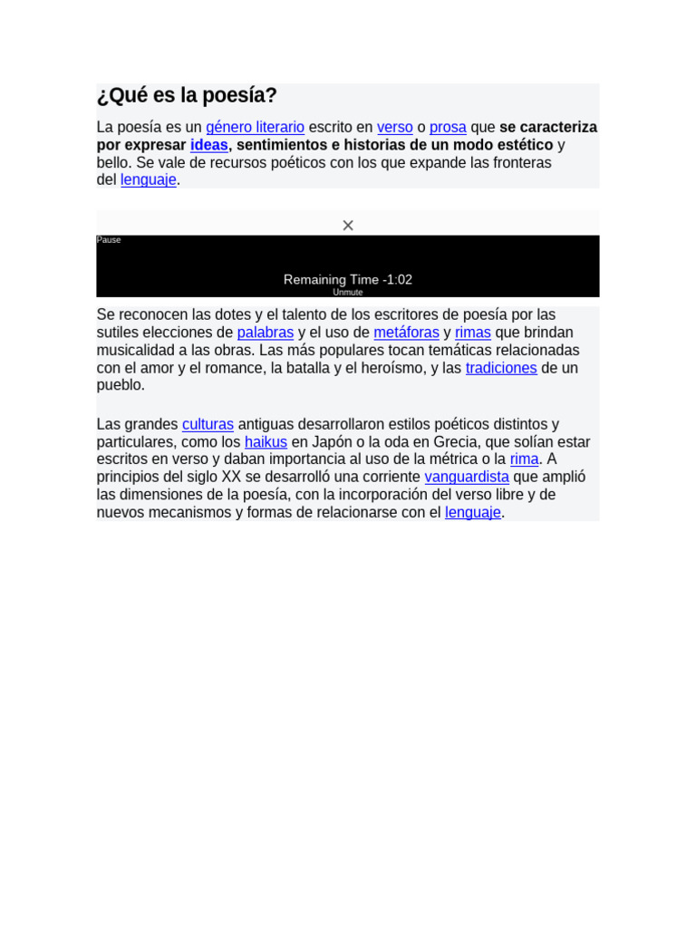 Introducción a la poesía y sus tipos | PDF | Poesía | Recursos poéticos