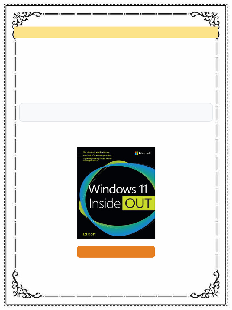 Windows 11 Inside Out 1st Edition Ed Bott digital download | PDF