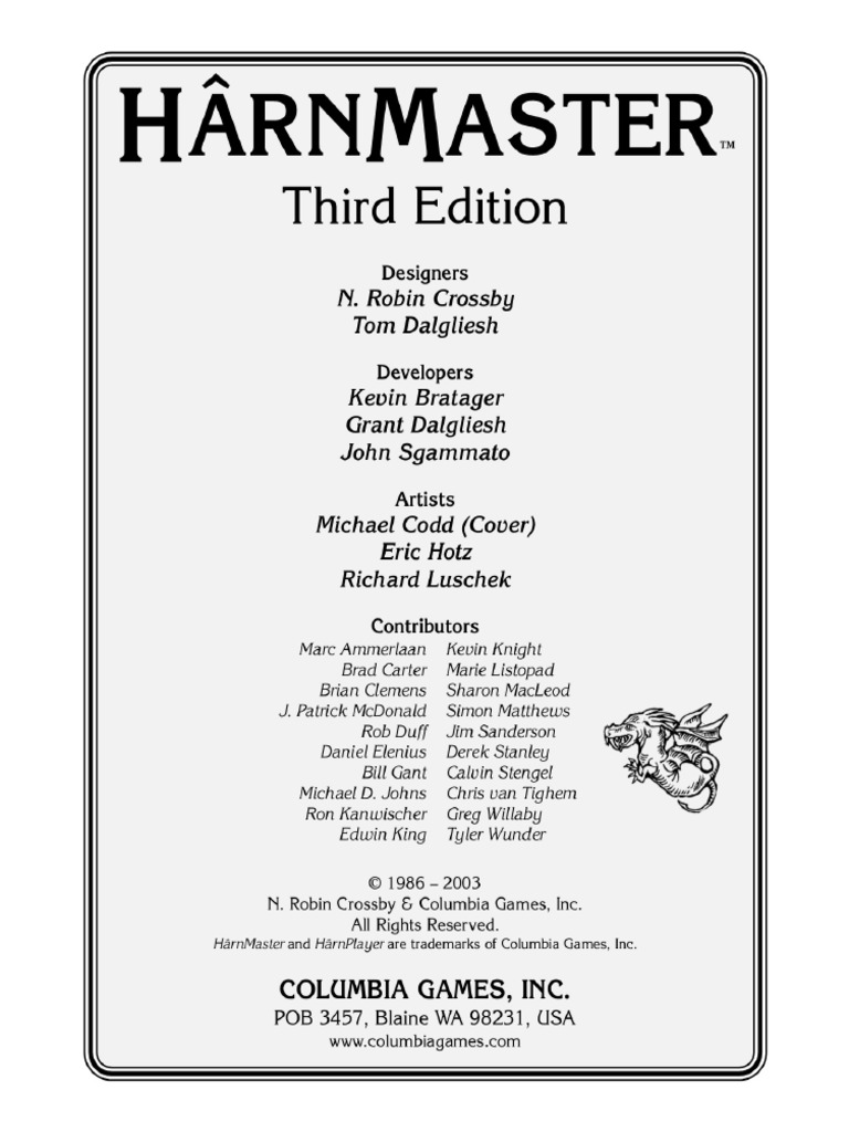 Harnmaster - Third Edition | PDF