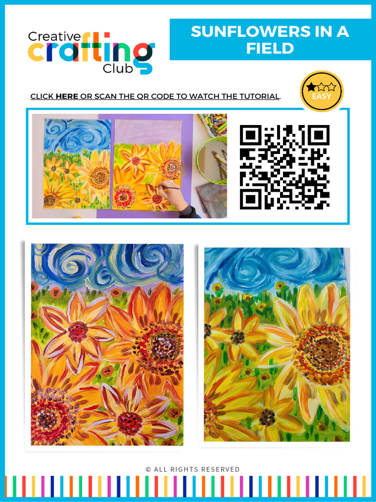 Sunflowers in a Field Instruction Template | PDF