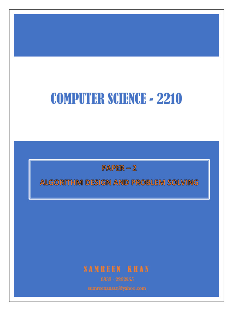 Problem Solving and Design-2 PDF | PDF | Algorithms | Reserved Word