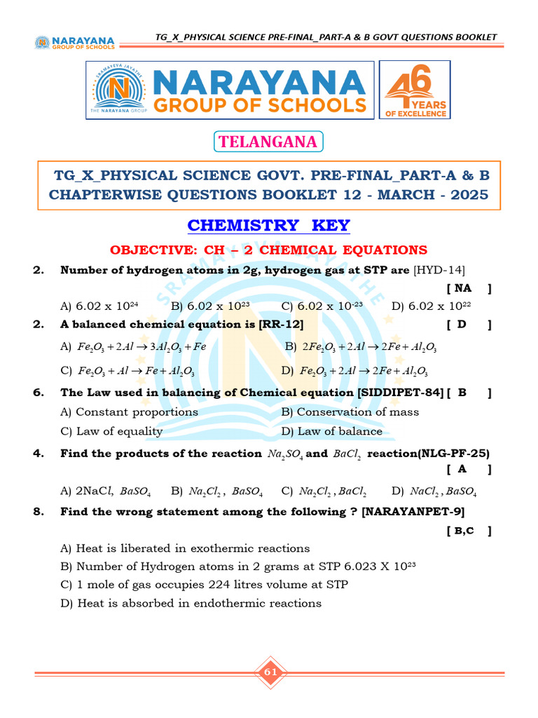 01 - TG - X - Physical Science (Chemistry) - Govt. PF - Part B Q P ...