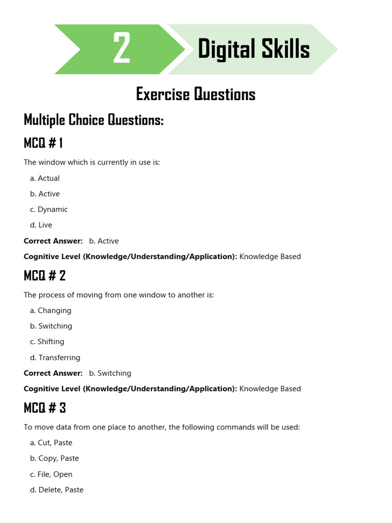 Class 6 Notes Chapter 2 SLO Based - Session 2024-2025 | PDF | Computer ...