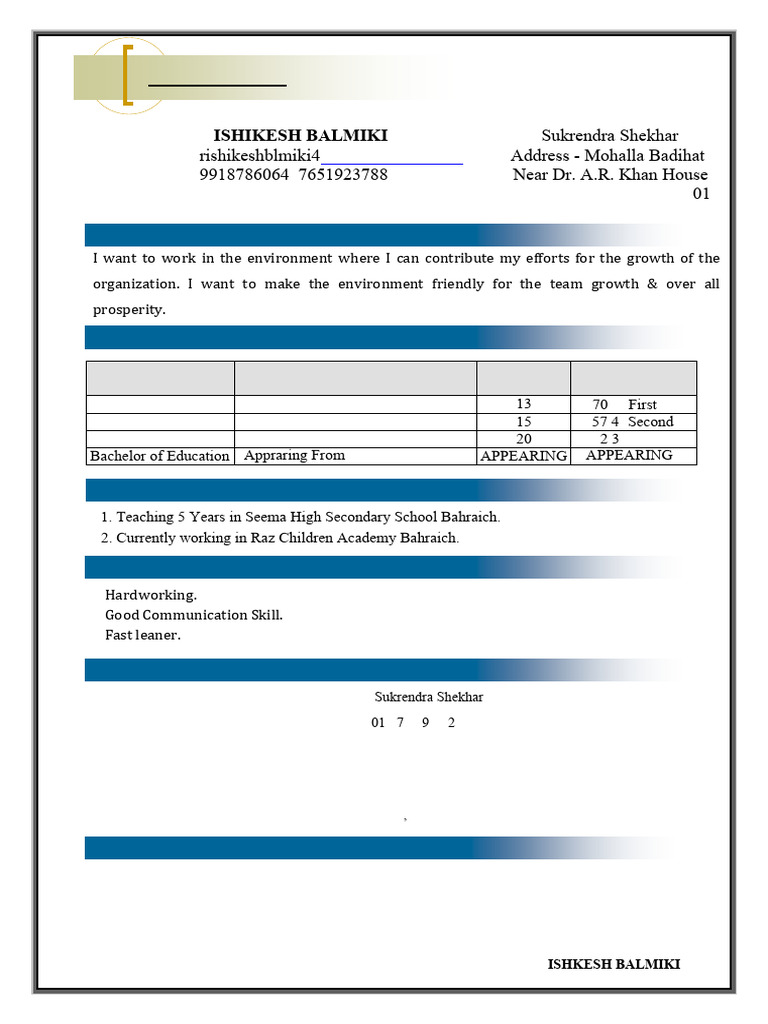 Resume1(2) Copy | PDF