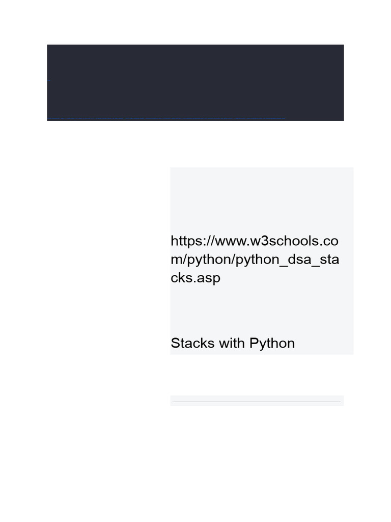 Stacks in Python Linkedlist | PDF | Computer Programming | Algorithms ...