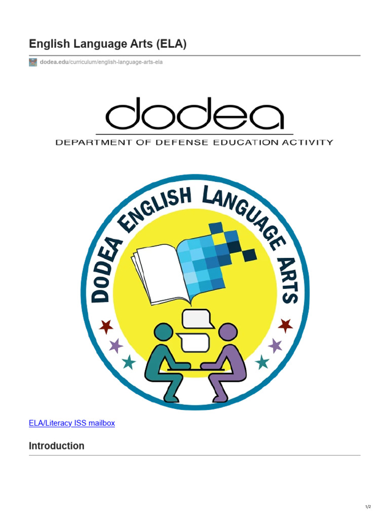 Dodea - Edu-English Language Arts ELA | PDF