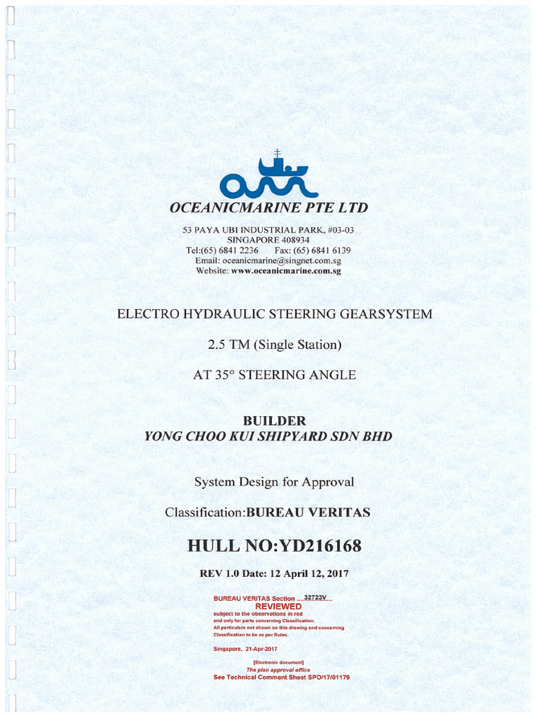 Manual For Electro Hydraulic Steering Gear System | PDF