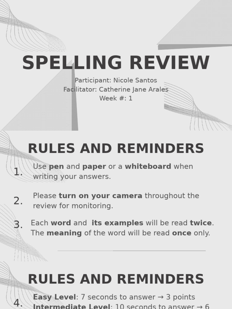 W1 Pt.2 Spelling Drills - 20250927 - 195755 - 0000 | PDF | Part Of ...