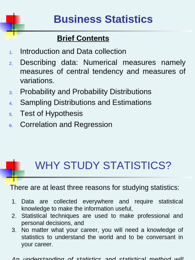 Lecture One Introduction | PDF | Statistics | Scatter Plot