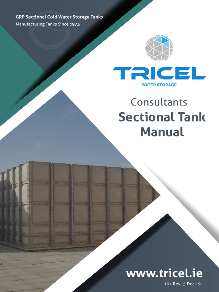 GRP Sectional Water Tank Manual | PDF | Pipe (Fluid Conveyance) | Screw
