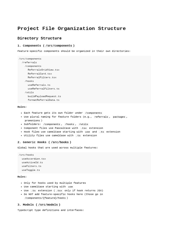 Project File Structure | PDF | Computer File | Information Technology