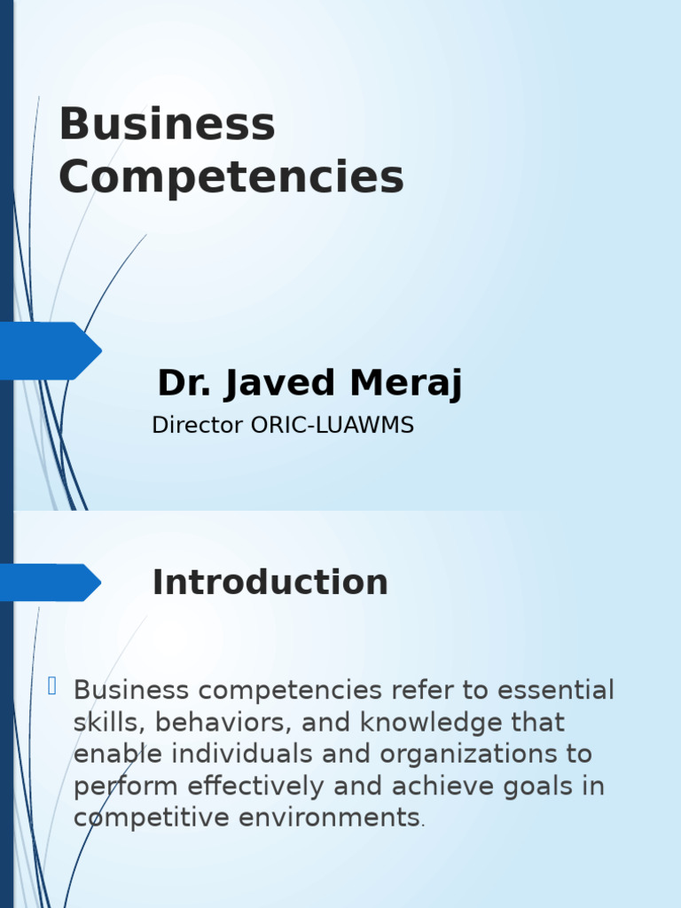 Business Competencies | PDF | Innovation | Leadership