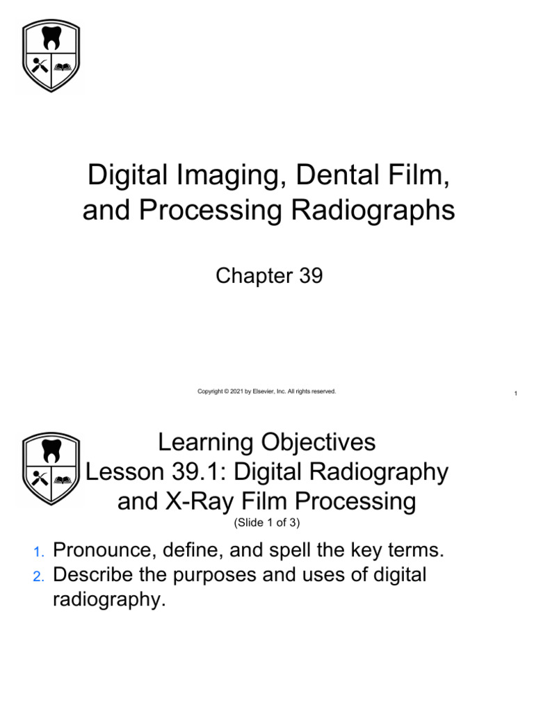 Digital Imaging Dental Film and Processing Radiographs | PDF ...