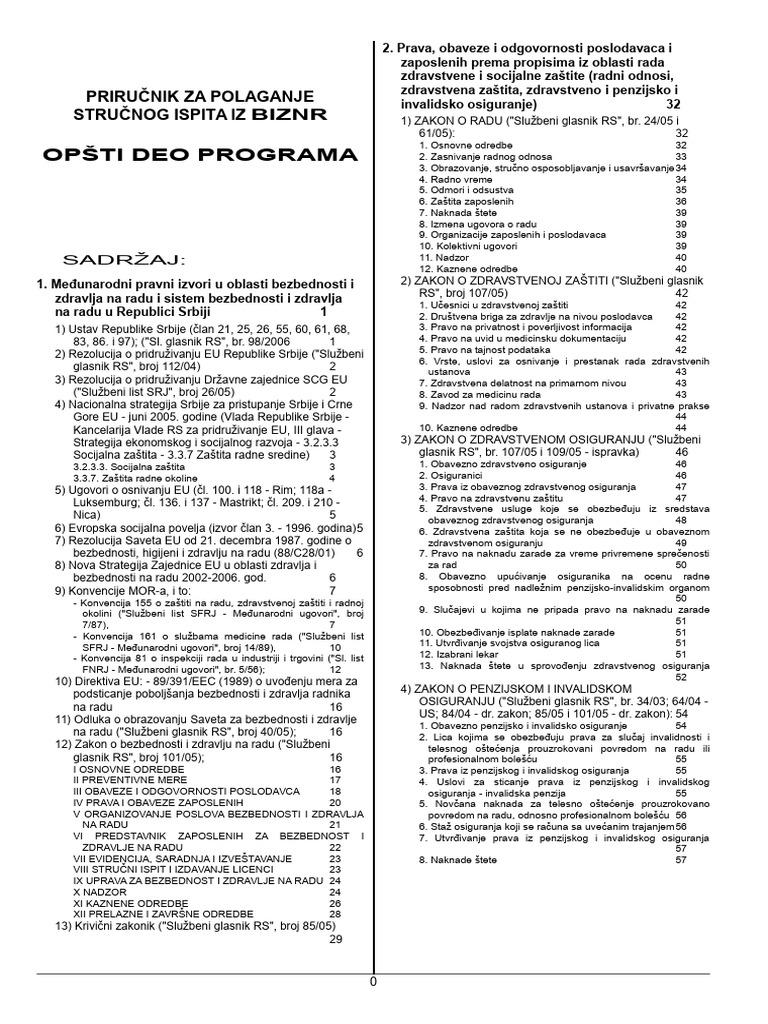 Pdfcoffee.com Prirunik Za Polaganje Strunog Ispita Bezbednost i Zatita Na Radu PDF Free (1) | PDF