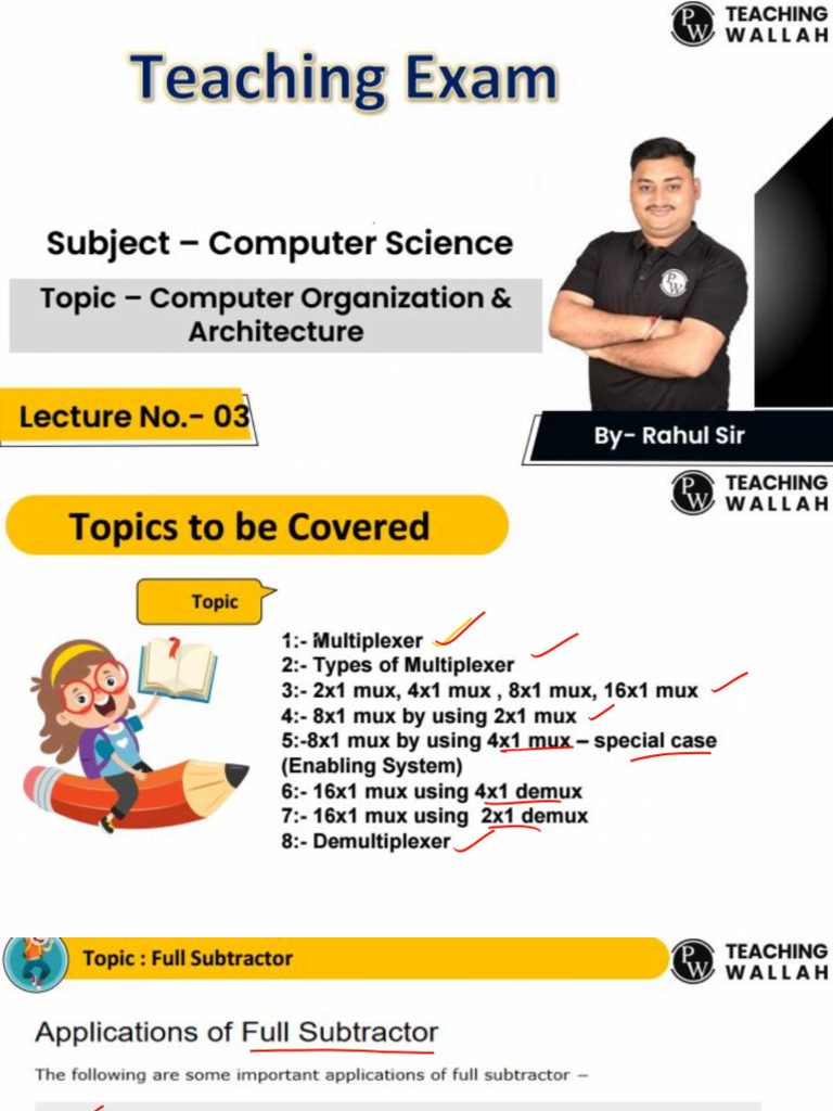 Computer Organization and Architecture 03 Class Notes | PDF