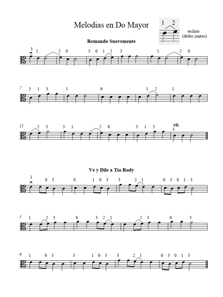 09.viola Melodias en Do Mayor | PDF