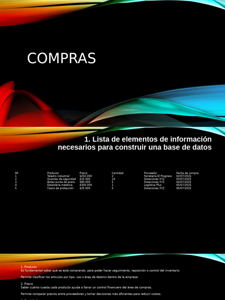 Elementos Clave para Control de Compras | PDF