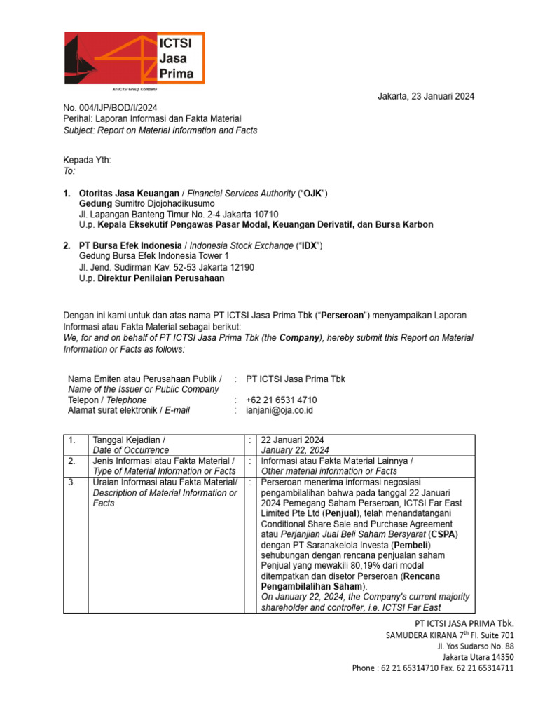 KARW Laporan Informasi Dan Fakta Material 31571067 Lamp1 | PDF