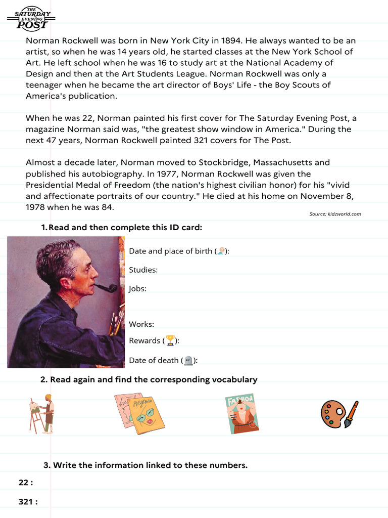 1 Norman Rockwell Biography 1 n6cq5gns52 | PDF