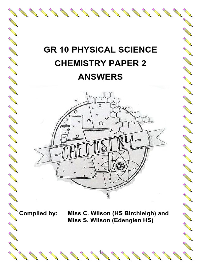 Grade 10 Physical Science Chemistry Answers | PDF | Ion | Chemical Bond