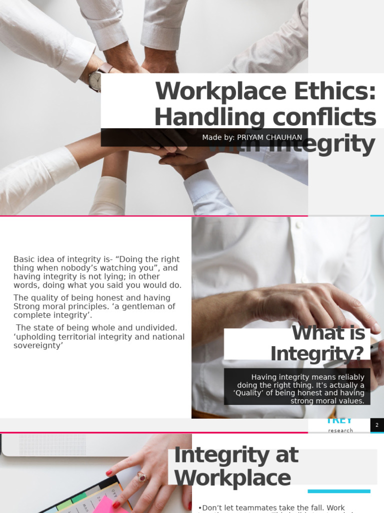 Workplace Integrity and Conflict Resolution | PDF | Integrity ...