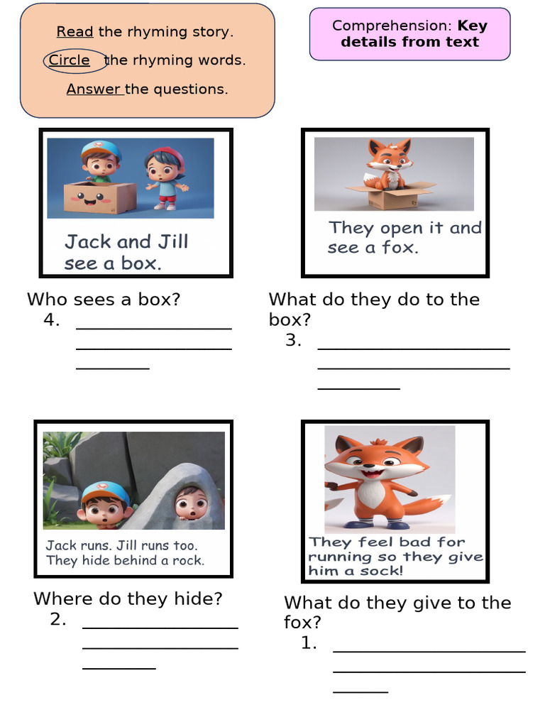 Short 'O' Sound Comprehension | PDF