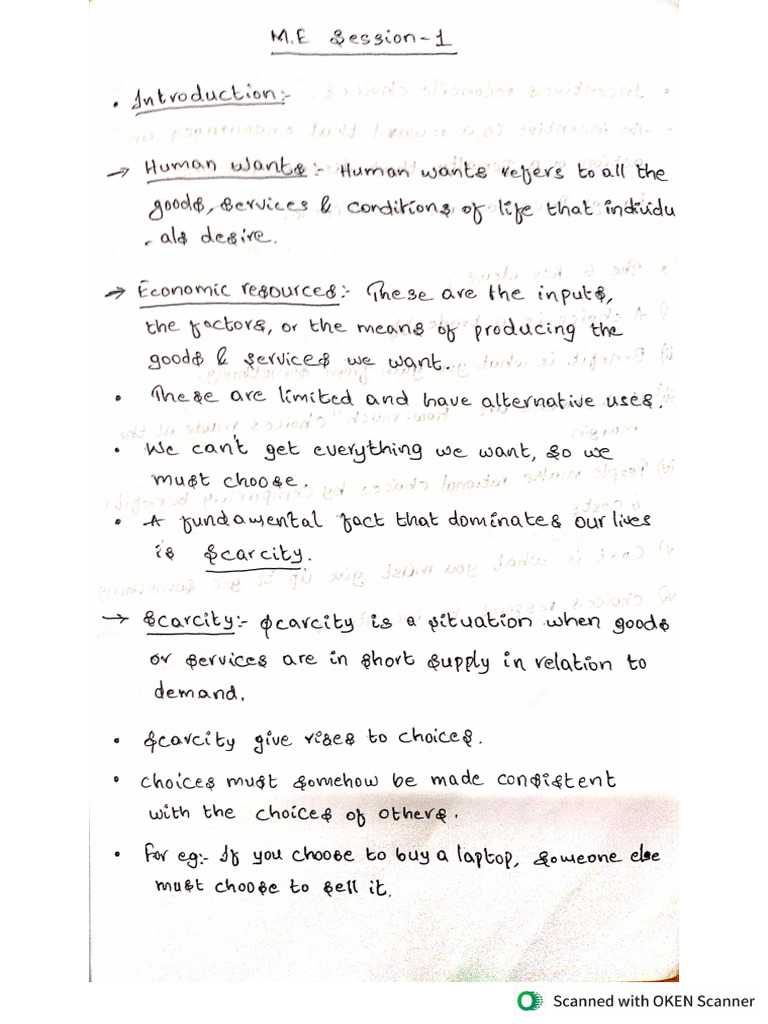 Micro Economics Notes | PDF