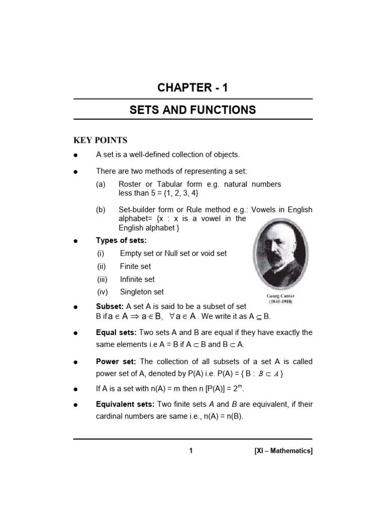 11-Maths-Sets-and-Functions-Notes-Assignments_copy | PDF