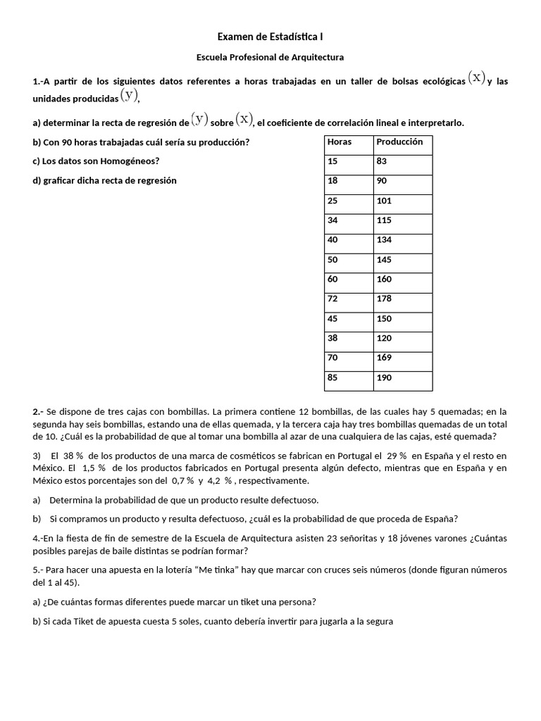 Practica de Repaso de Estadística I-1 | PDF
