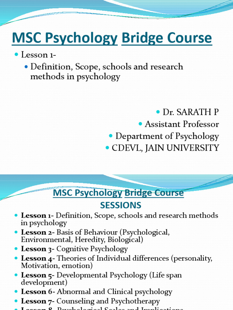 Lesson 1 - Definition, Scope, Schools and Research Methods in ...
