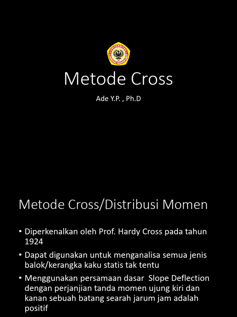 Metode Cross untuk Analisis Struktur | PDF