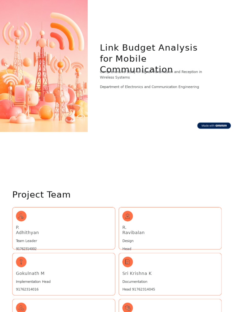 Mobile Link Budget Analysis Guide | PDF | Wi Fi | Antenna (Radio)