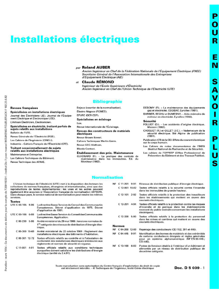 Les Normes Electriques | PDF