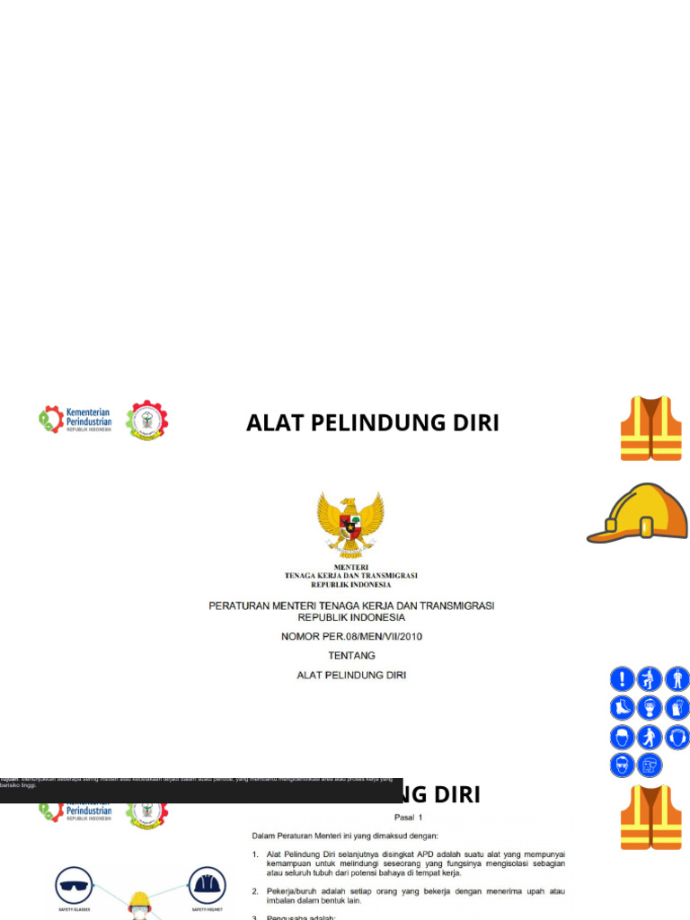 Panduan APD dan Rambu K3 Garmen | PDF