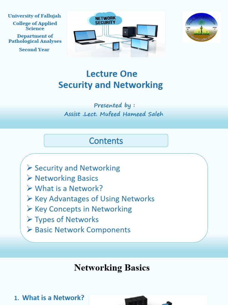Networking Basics and Security Overview | PDF | Computer Network ...