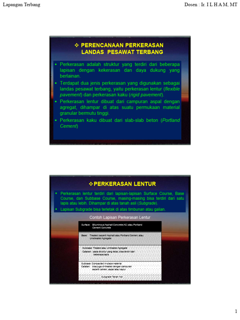Perencanaan Perkerasan Landas Pesawat | PDF