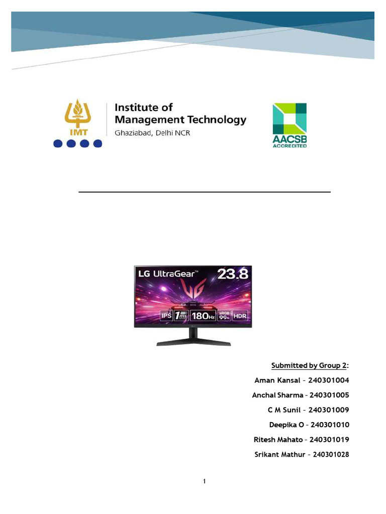 LG UltraGear 4K Monitor Market Analysis | PDF | Personal Computers ...