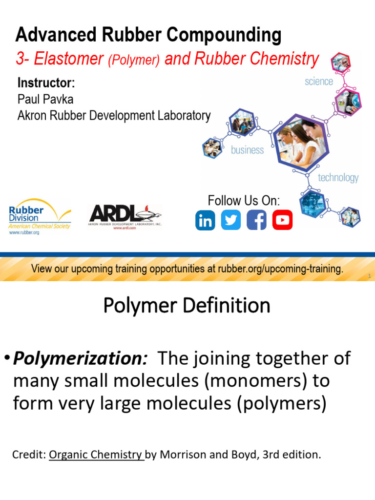 Rubber Chemistry and Polymerization Methods | PDF | Polymers ...