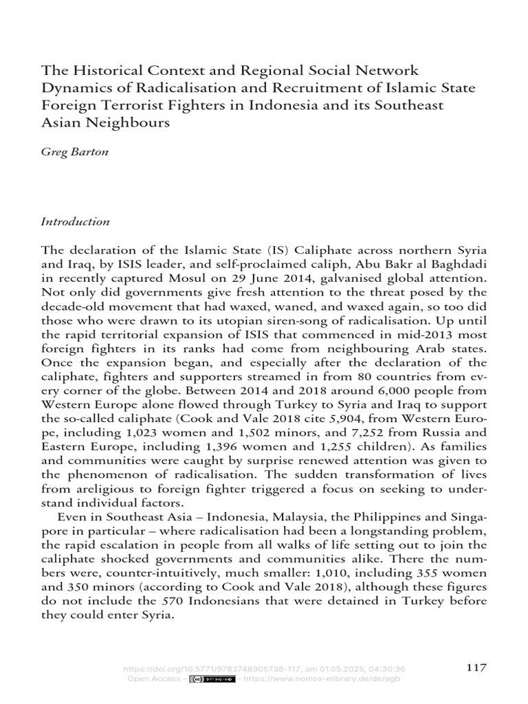 FOREIGN FIGTHER The Historical Context and Regional Social Network ...