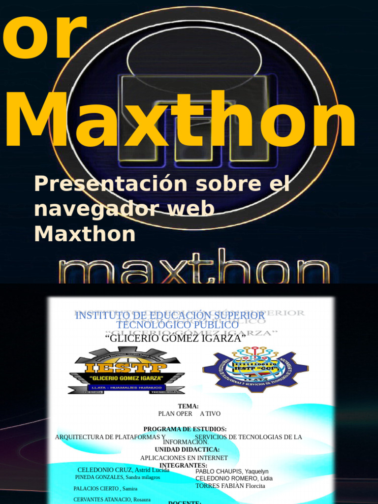 Navegador - Maxthon (1) Astrid Lucida Celedonio Cruz-1 | PDF | Software ...