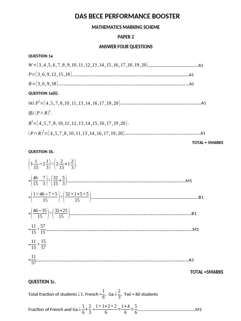 Mathematics Marking Scheme | PDF | Elementary Geometry | Euclidean Geometry