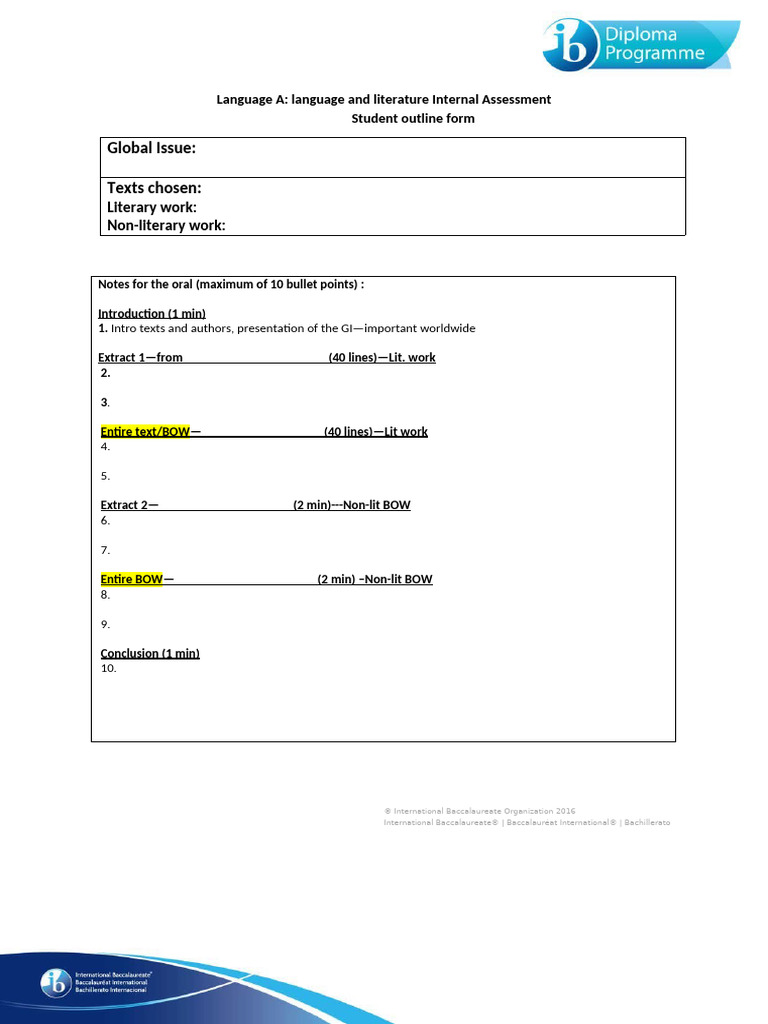 Final IO Outline Document | PDF