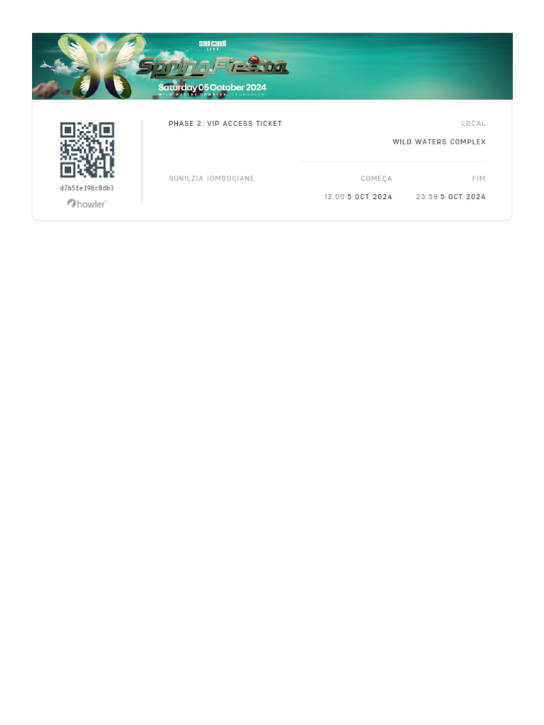 VIP Access Ticket for Wild Waters | PDF