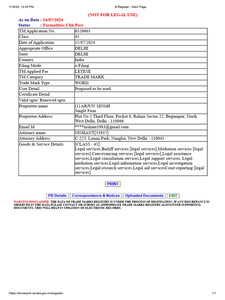 E-Register - Main Page | PDF