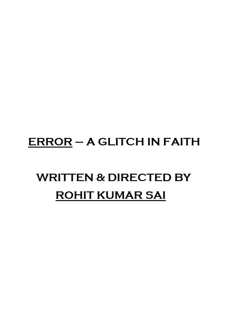 Error: Sci-Fi Thriller Short Film | PDF