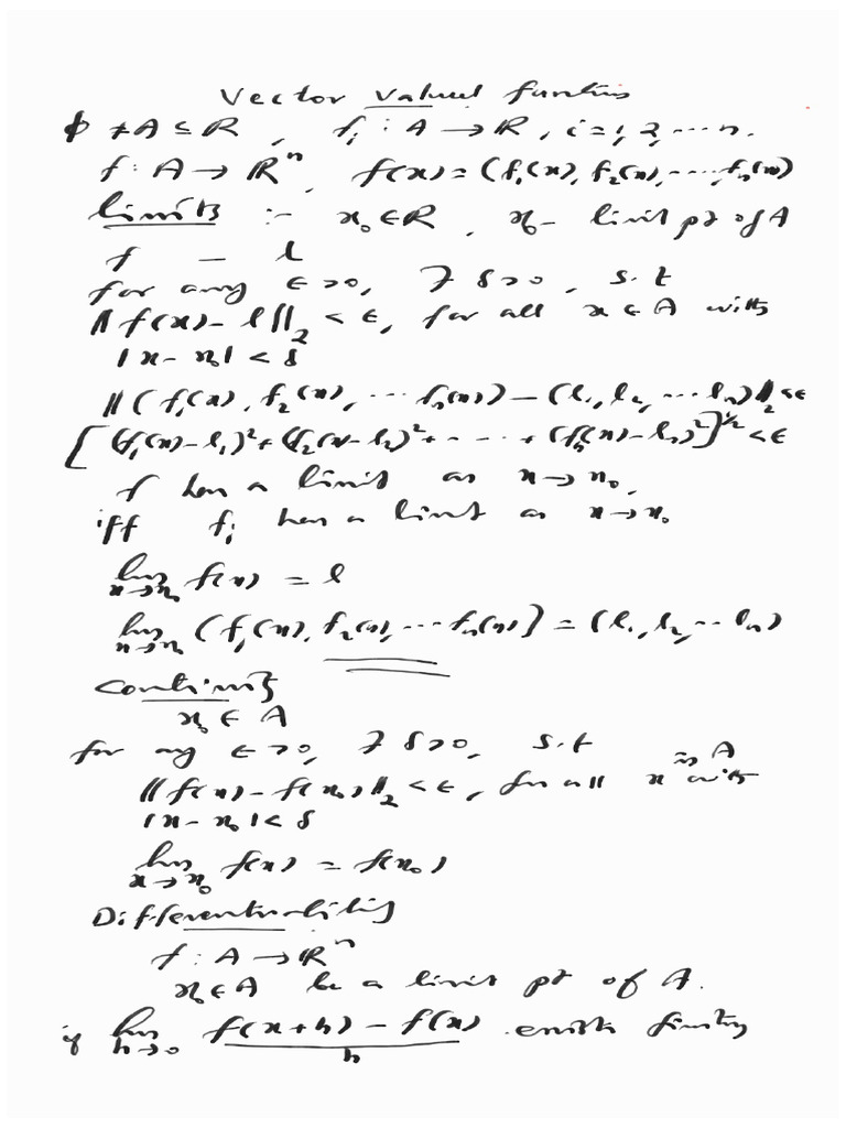 Vector Valued Functions | PDF