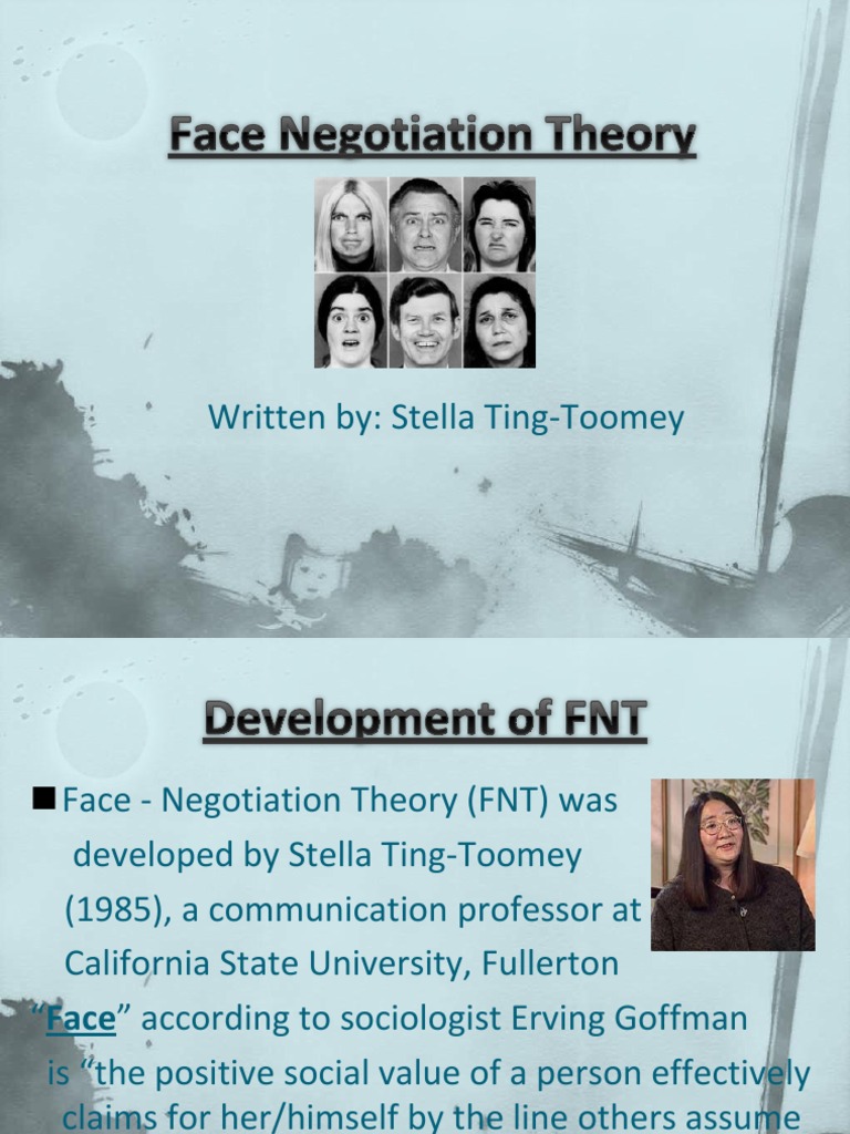 Face Negotiation Theory | PDF | Collectivism | Individualism