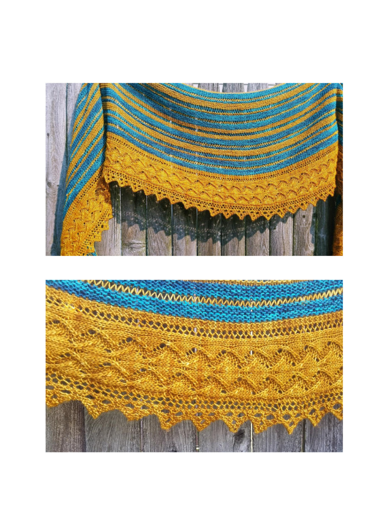 Reversible Split Stripes Shawl Pattern | PDF | Knitting | Embroidery