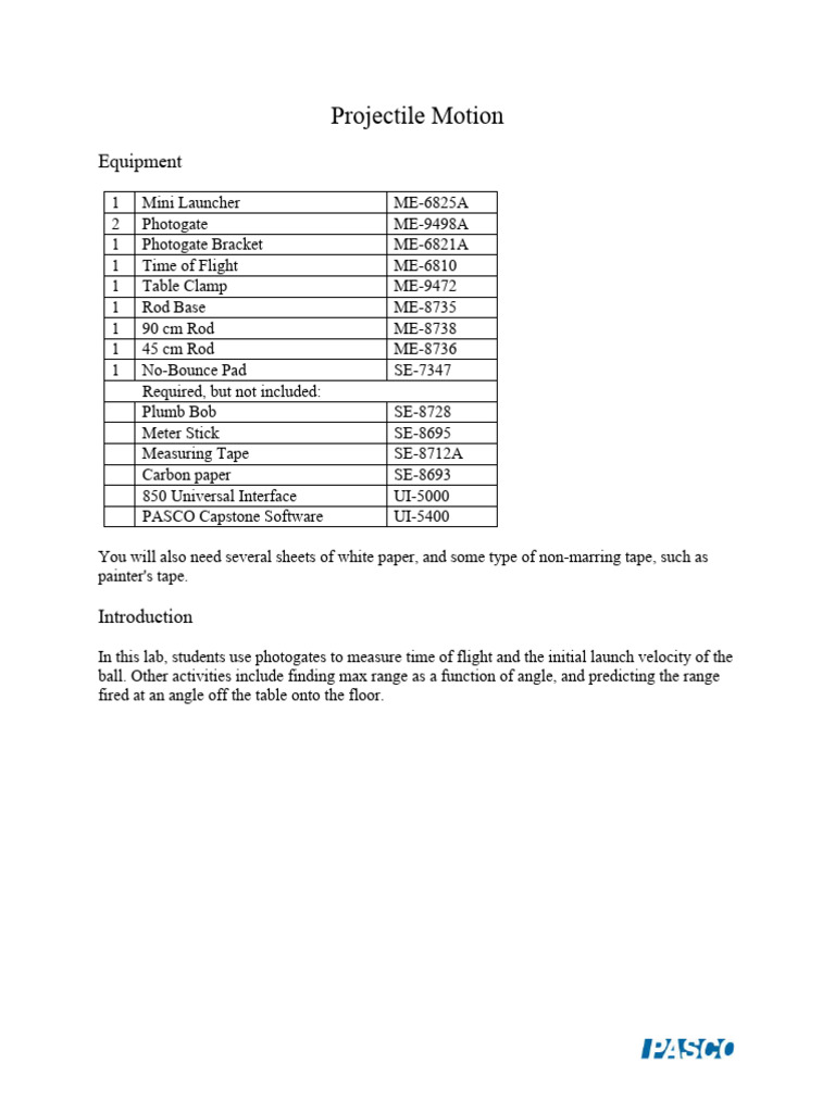 12_Projectile_Motion | PDF | Projectiles