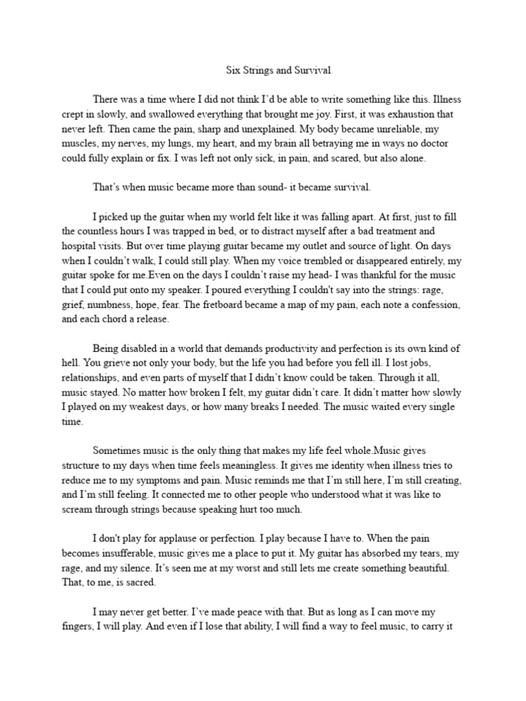 Six Strings and Survival | PDF | Guitars